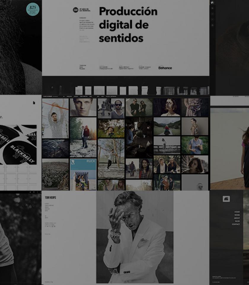 10 páginas web diseñadas en blanco y negro